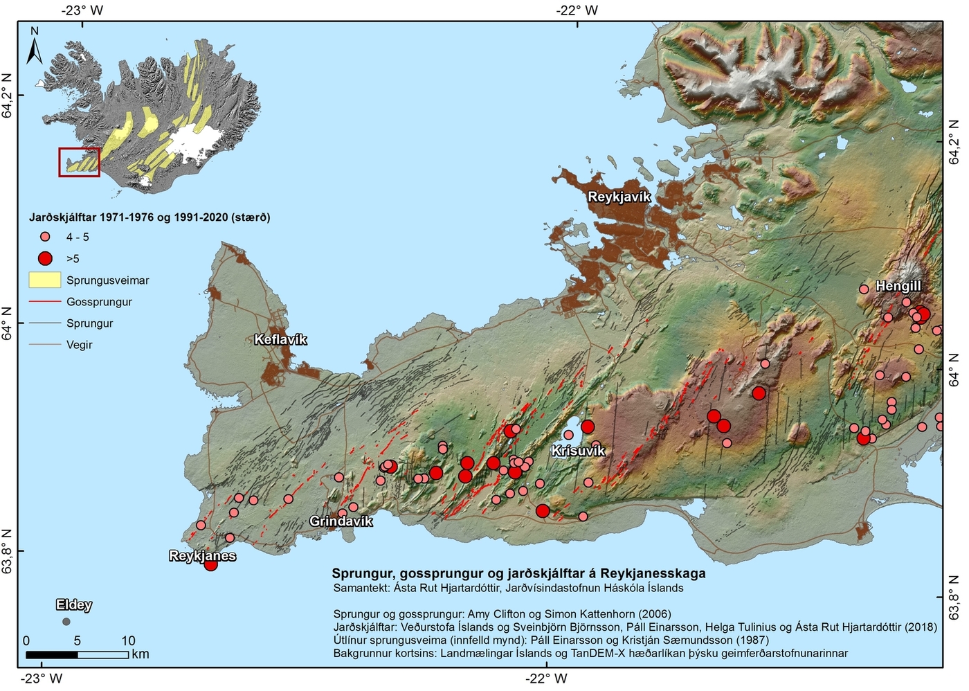 Sögulegt yfirlit um jarðskjálftavirkni á Reykjanesskaga | Háskóli Íslands